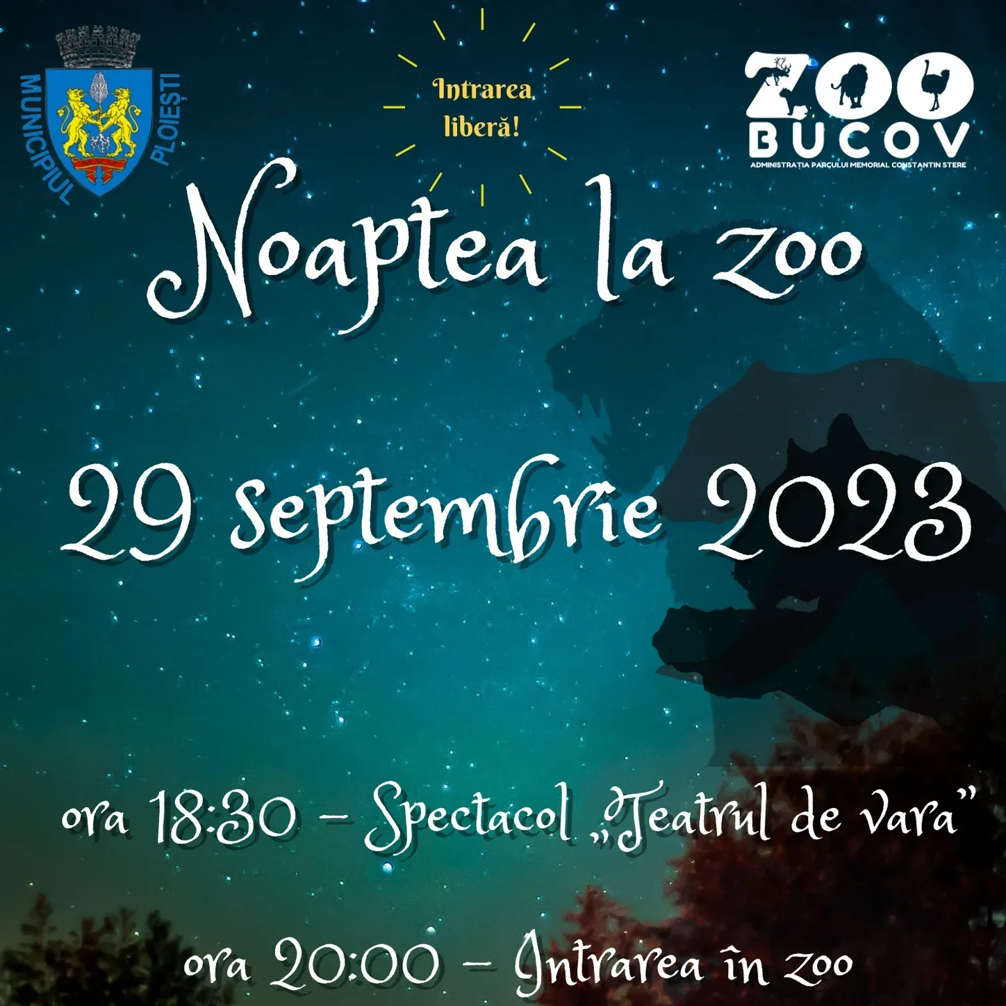 NOAPTEA LA ZOO- SPECTACOL ŞI INTRARE LIBERĂ LA GRĂDINA ZOOLOGICĂ BUCOV ...